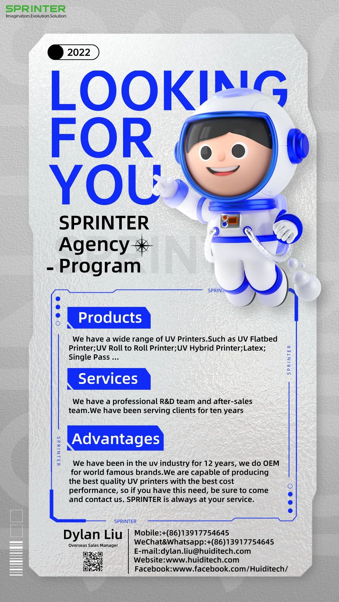 SPRINTER TC-CF2513 UV Flatbed Printer - High Speed & Quality