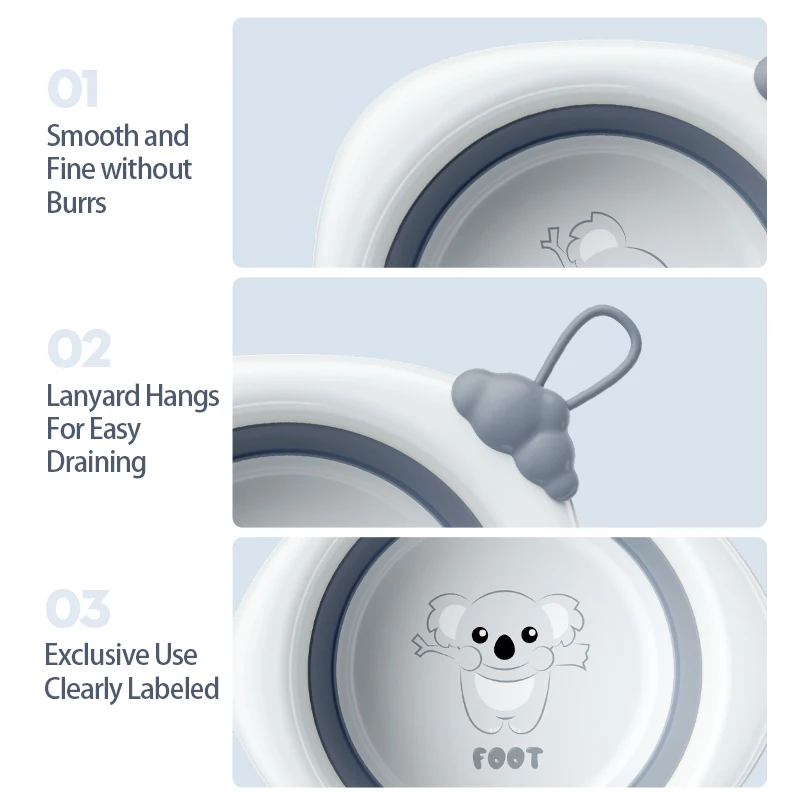 Portable Tpe Baby Folding Basin Collapsible Thicken Tourism Wash Water ...