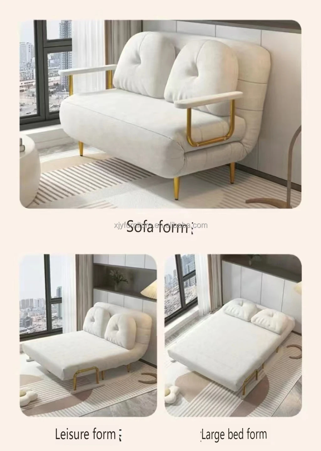 Dual-use Single Double Balcony Sofa Sets Recliner Removable Upholstered ... Dual-use Single Double Balcony Sofa Sets Recliner Removable Upholstered ...