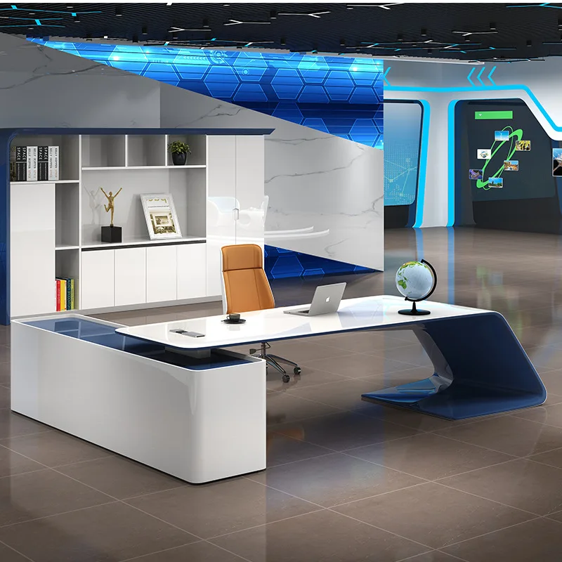 Light Luxury Modern Mdf Wooden Office Desk For Ceo/general Manager ...