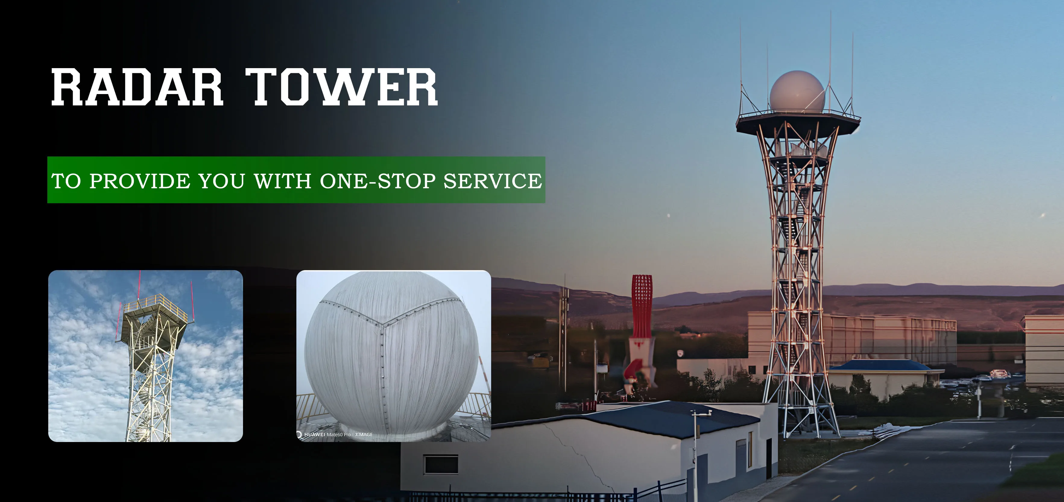 Steel Meteorological Radar Tower with Telecommunication & Communication ...