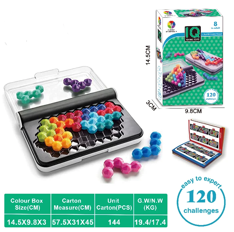 Cognitive Skill-building 120 Challenge 3d Puzzle Desktop Iq Six-pro ...