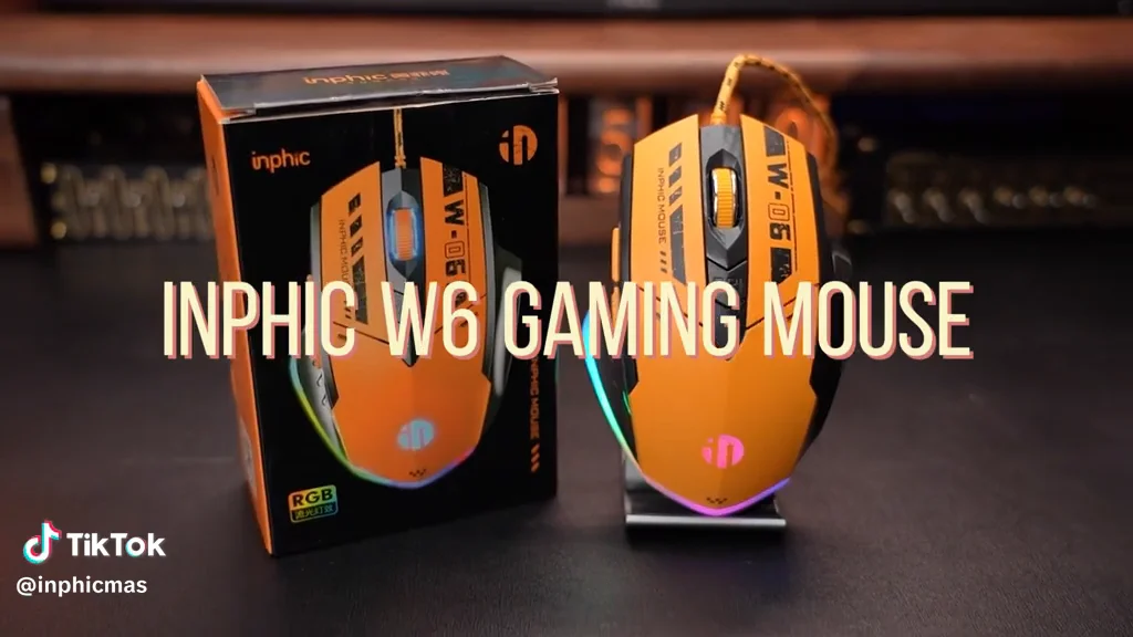 Inphic W2 Gaming Mouse Silent Click Usb Optical Mouse 4800dpi Ergonomic ...
