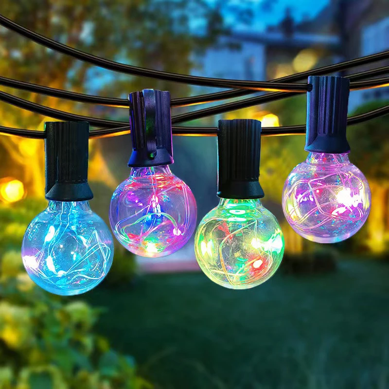 Multi Color Changing Patio Lights Led Outdoor 15 Edison Bulb Festoon ...
