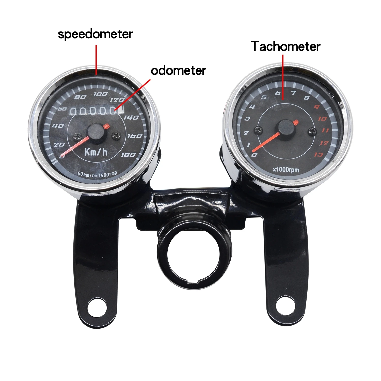 Waterproof Motorcycle Tachometer Odometer 2-in-1 Stainless Steel ...