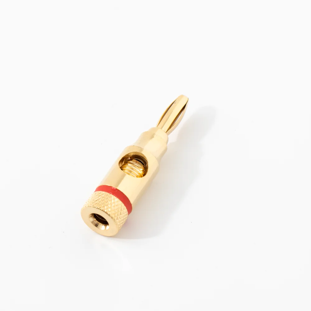 Customizable Mini 4mm Banana Plug All Brass With Color Ring Open Hole ...