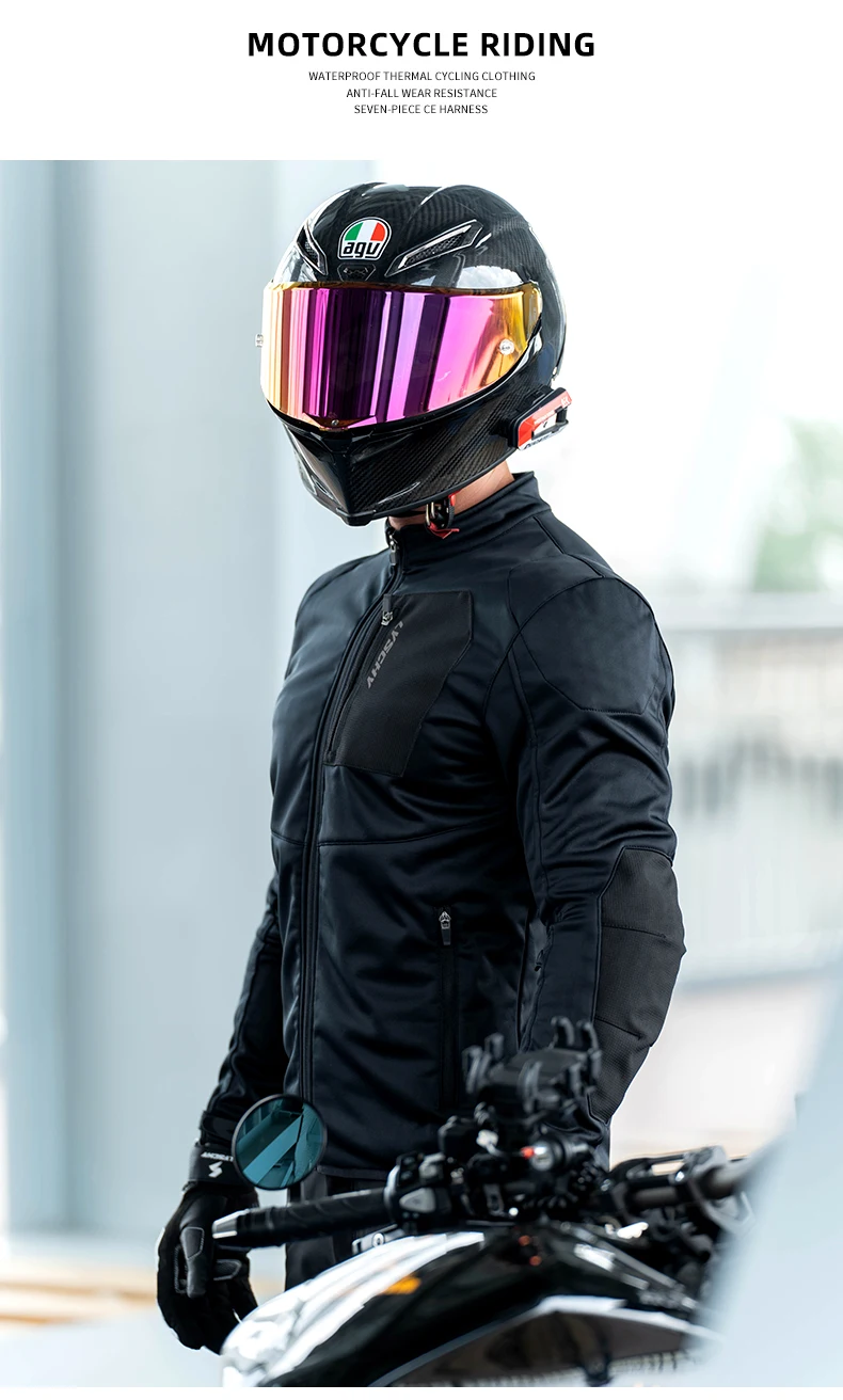 Hot Sale Breathable Motorcycle Jacket Four Seasons Soft High Elasticity ...