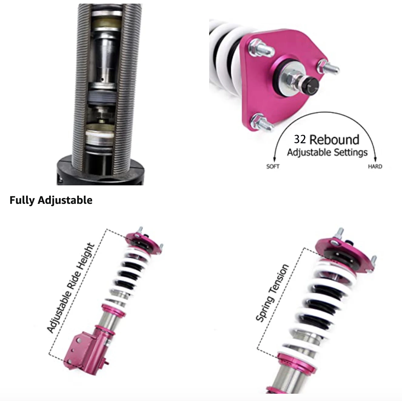 Damping and Height Adjustable Shocks Coilover Kits for MG ZS