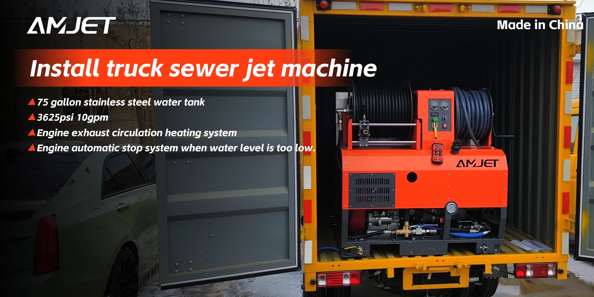 Sewer Jetting Machine 2900psi Sewage Pipe Cleaning Machine 37 Wireless ...