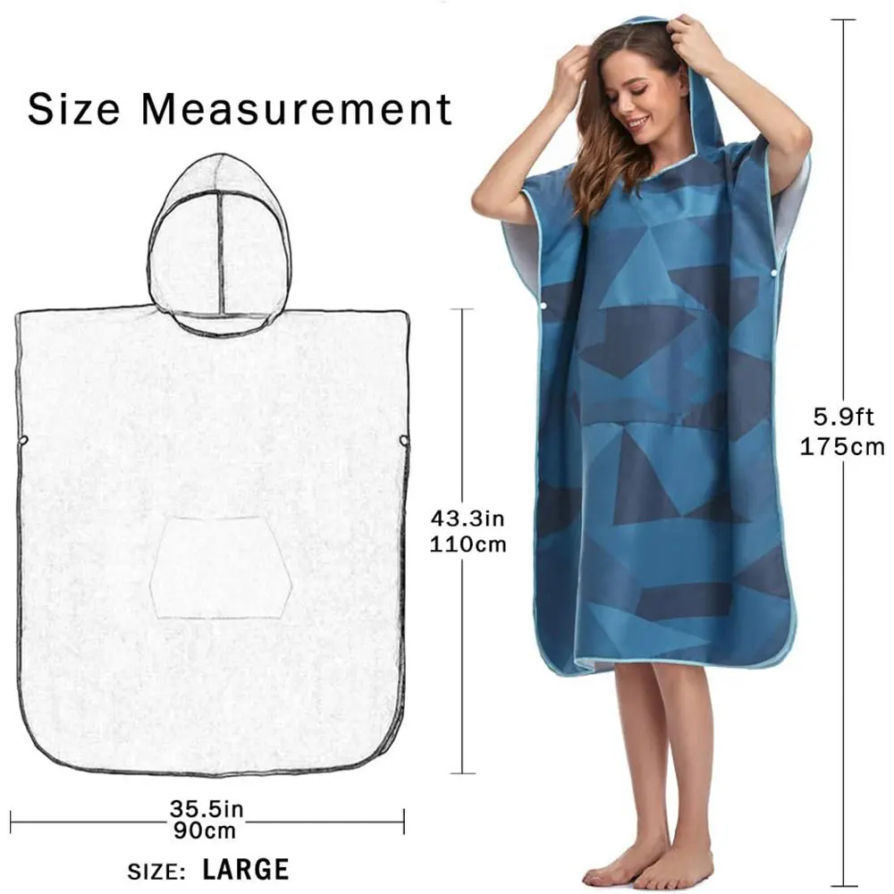Wholesale Terry Hooded Poncho Towel Recycled Material Adult - Buy ...