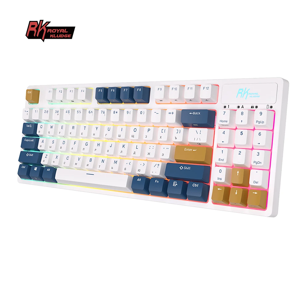 Royal Kludge Rk89 rgb backlit mechanical keyboard hotswap 89 keys ...
