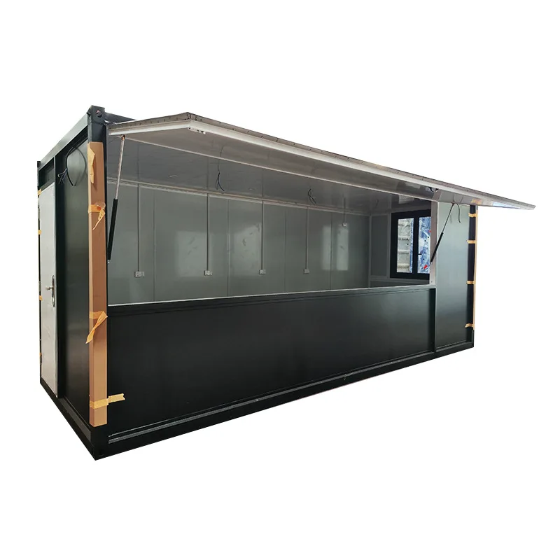 Modified Shipping Container Kiosk Rectangle Industrial Design For Shop ...