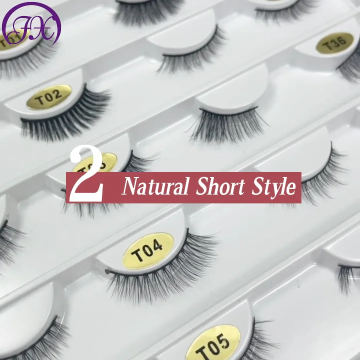 Super Fluffy Light Make Up False Eyelashes Natural Short 8 - 14 Cm ...