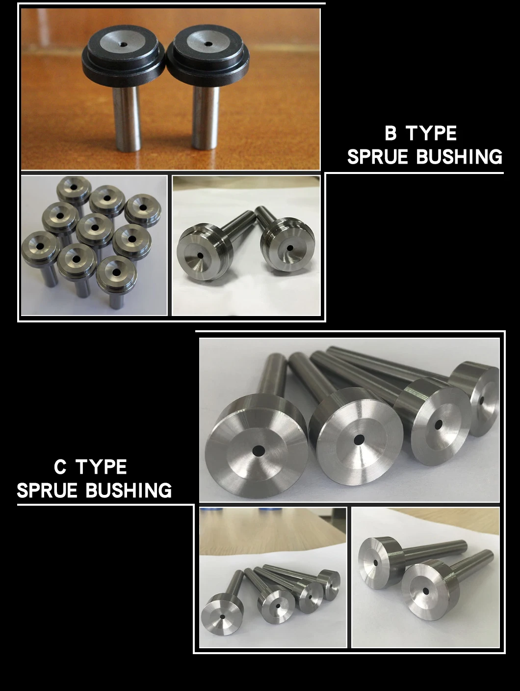 Contour Plastic Die Bush Insert Hot Mold Parts Heated Die Casting Sprue ...