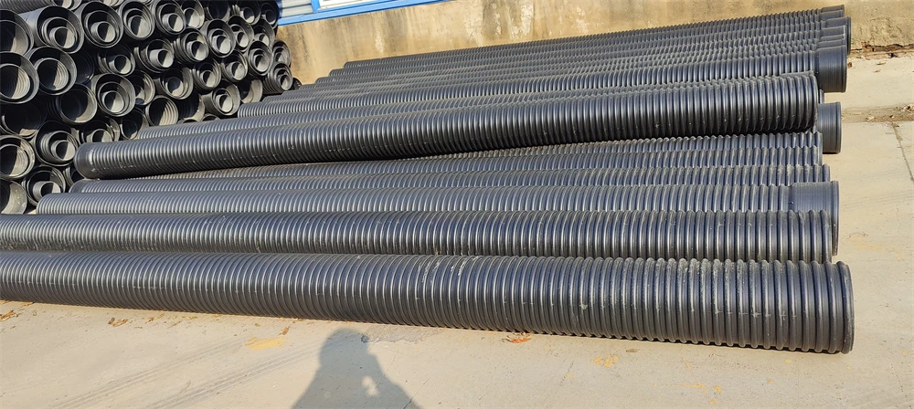 Large Diameter 500mm 600mm Plastic Drain Pipe Double Wall Hdpe Drainage ...