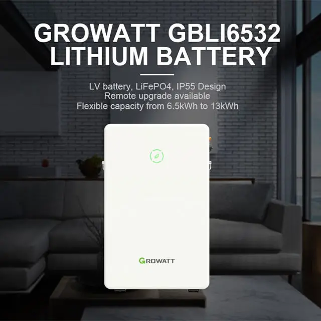 Rising Solar Growatt Lithium Battery Bank GBLI6532 51.2V 6.5kwh ...