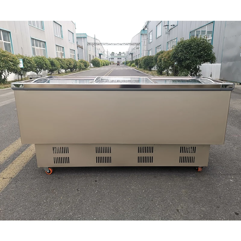 Glass Door Chest Freezer Horizontal Display Freezers Commercial ...