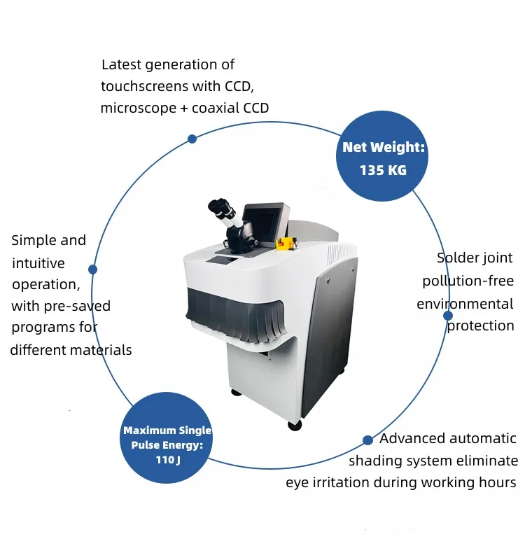 200w Laser Welder Jewelry Spot Soldering Machine Standing Jewelry Laser ...