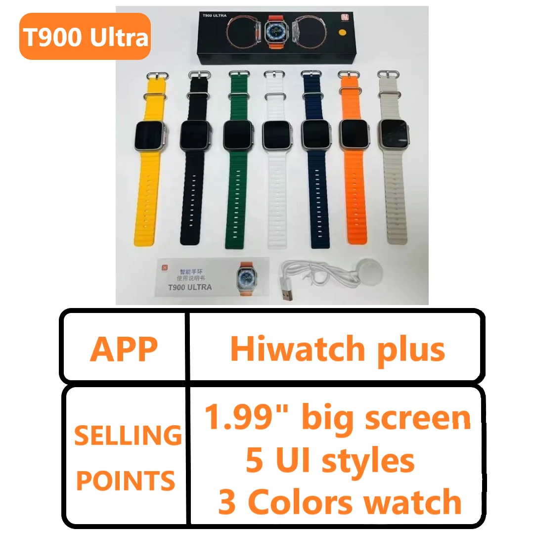 T900ultra Smart Watch 2.02" Big Screen Ai Assistant Calling Cheap ...