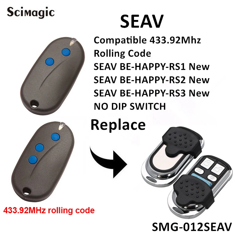 SEAV BE SMART RS2/RS4 Garage Door Remote Control 433mhz