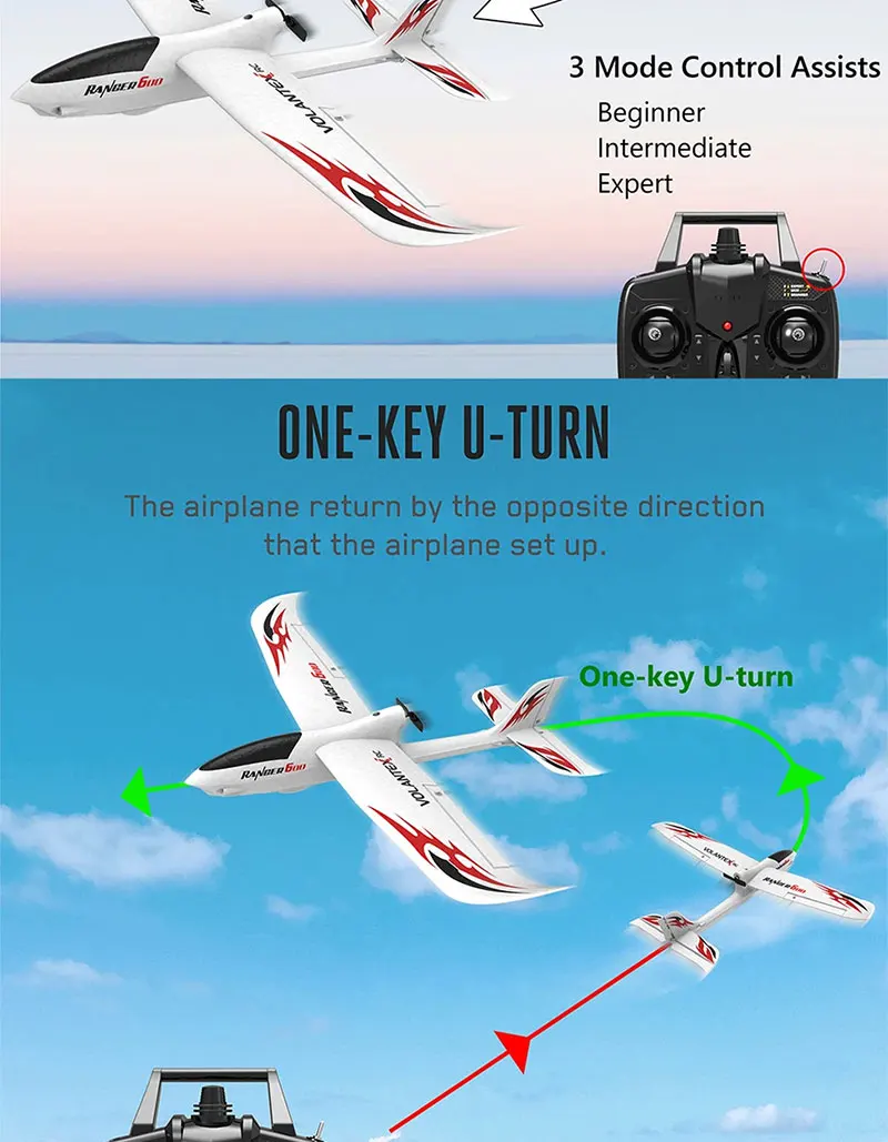 Volantex Ranger 600 761-2 Gyro EPP Foam RC Plane Toy