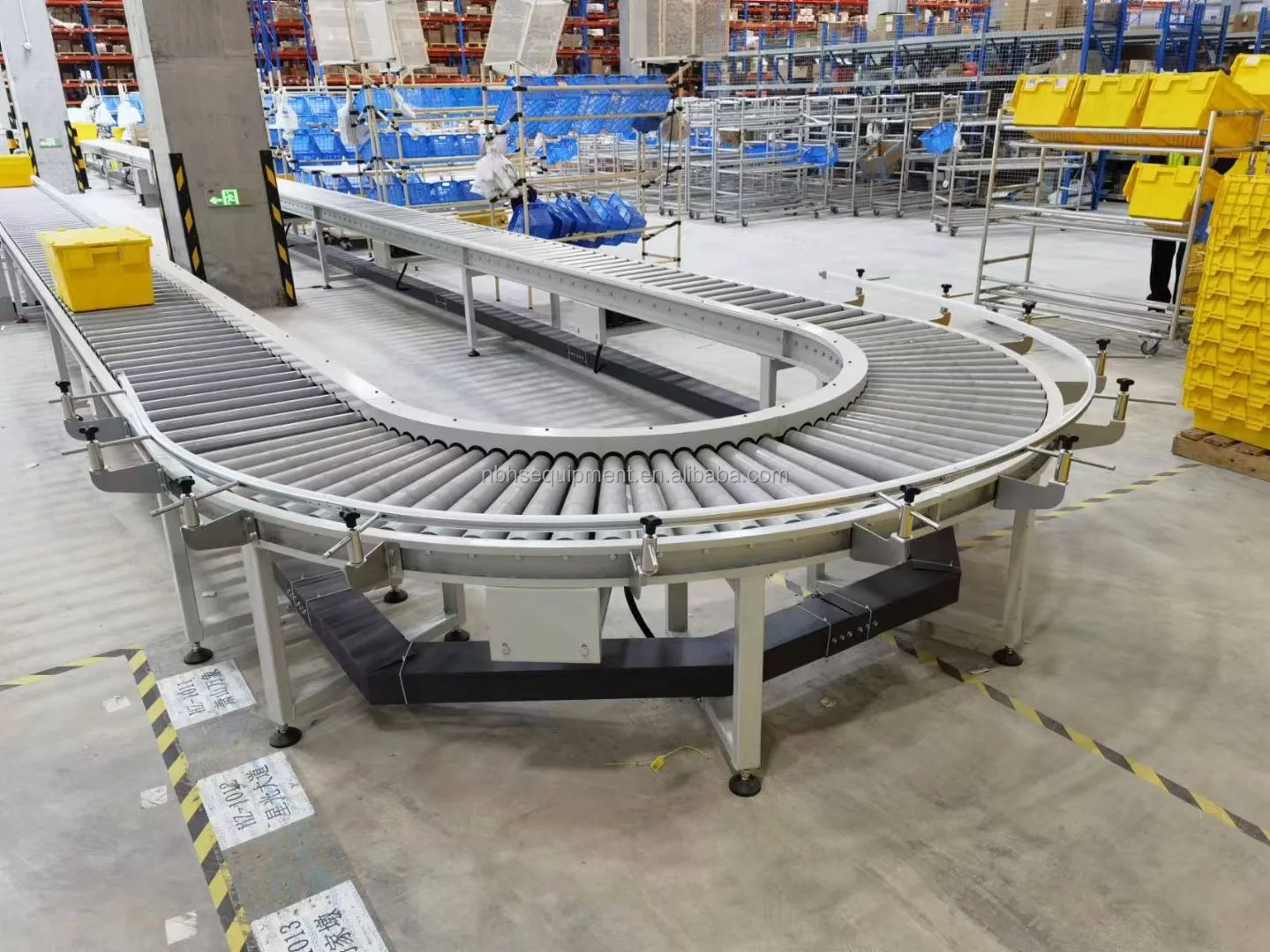 Industrial Gravity Movable Roller Tables Conveyor for 100kg Cartons ...