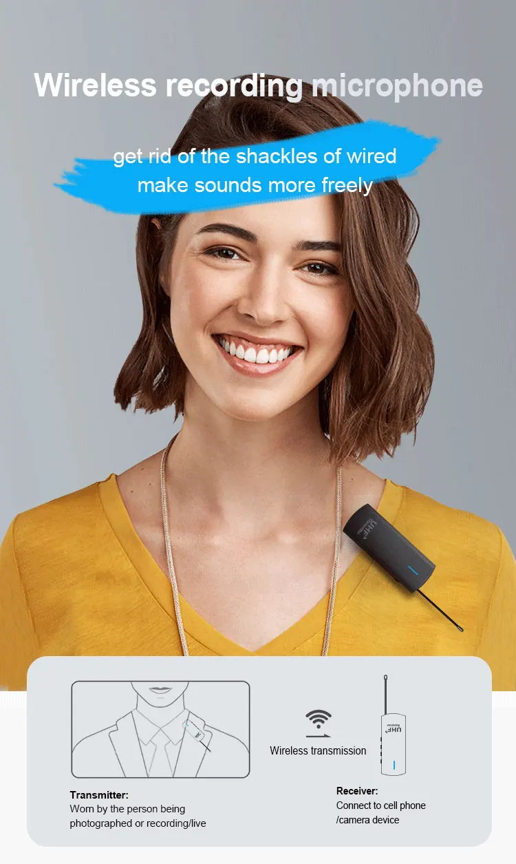 Original Sound Light Small Mic Mobile Phone Camera Wireless Recording ...