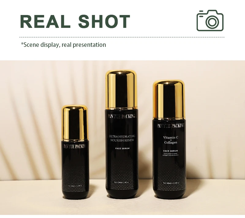 Luxury Custom Capsule Shape Skincare Lotion Glass Bottle Set 30 40 50 ...