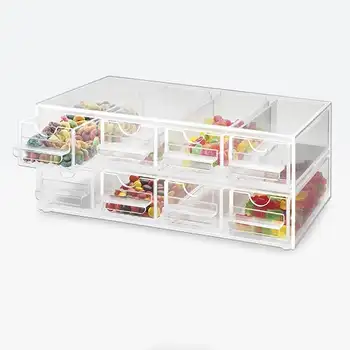 Acrylic Eight Drawers Ice Cream Topping Dispenser - Buy Candy Topping ...