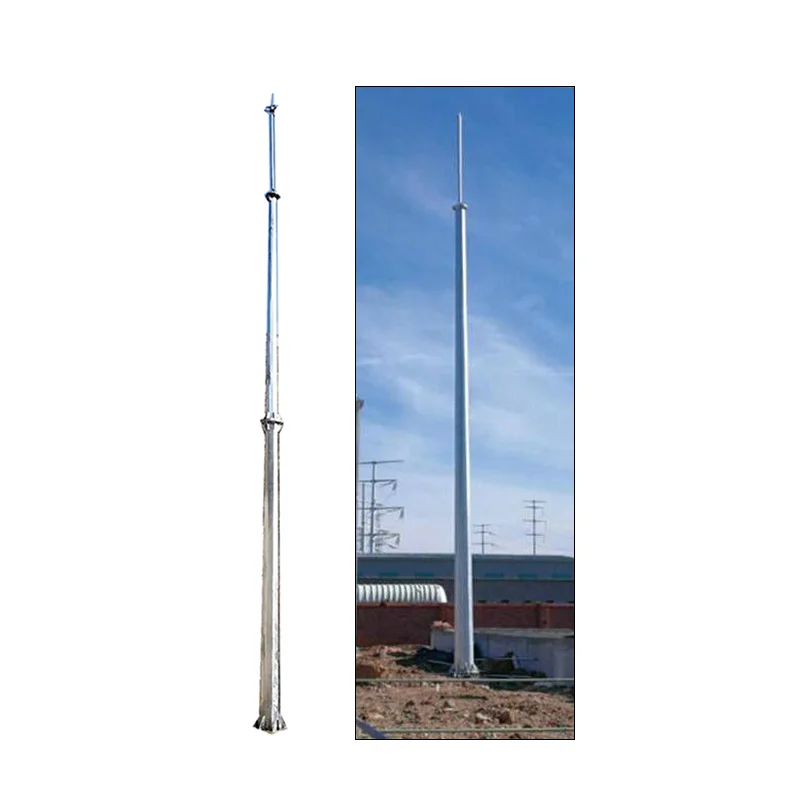 15m Lightning Tower - Integrated Lightning Rod & Protection