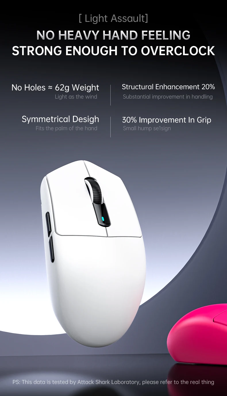 Attack Shark G3 Wireless Mouse - 25000DPI Gaming Marvel