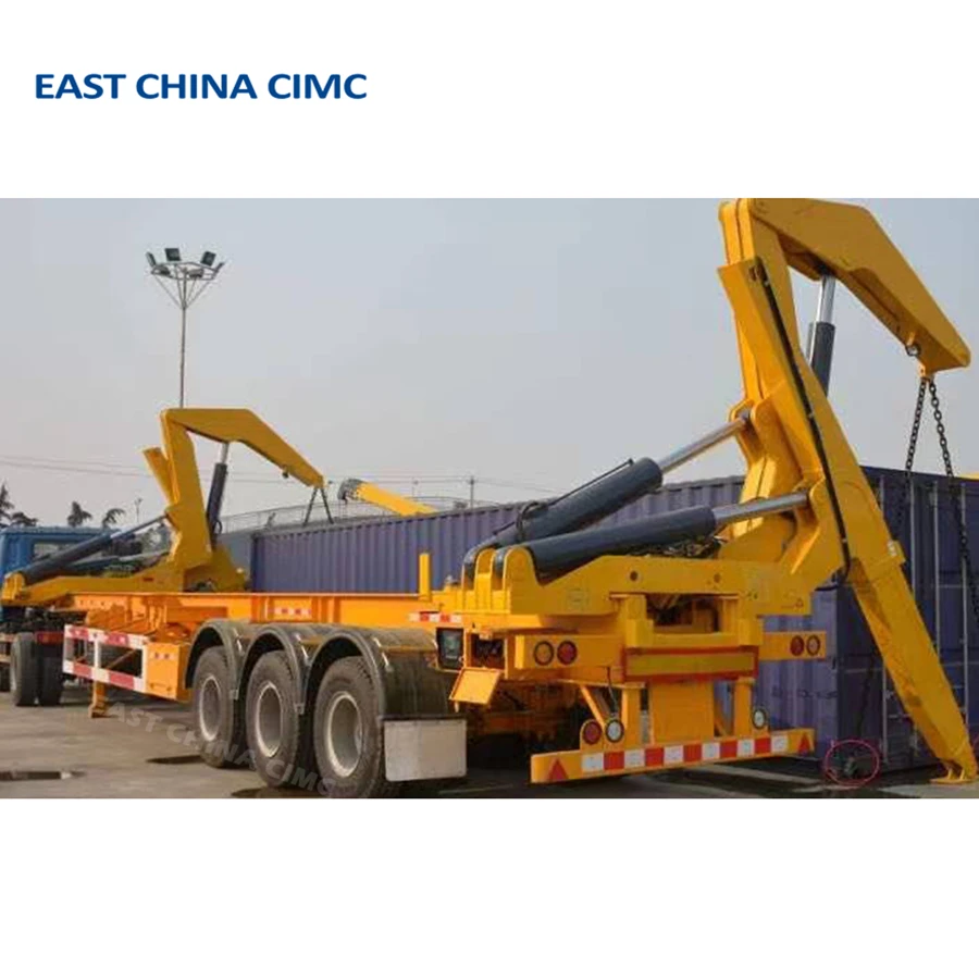 20ft Side Loader Container Chassis Truck Trailer With Hydraulic Arm 12m ...