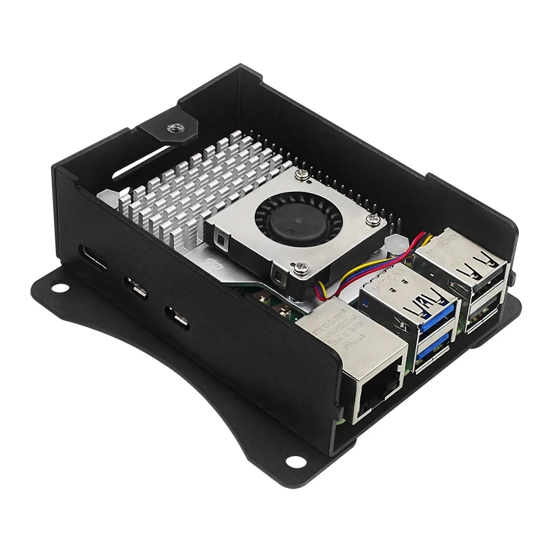 Raspberry Pi 5 Aluminum Case with Optional Heatsink Fan