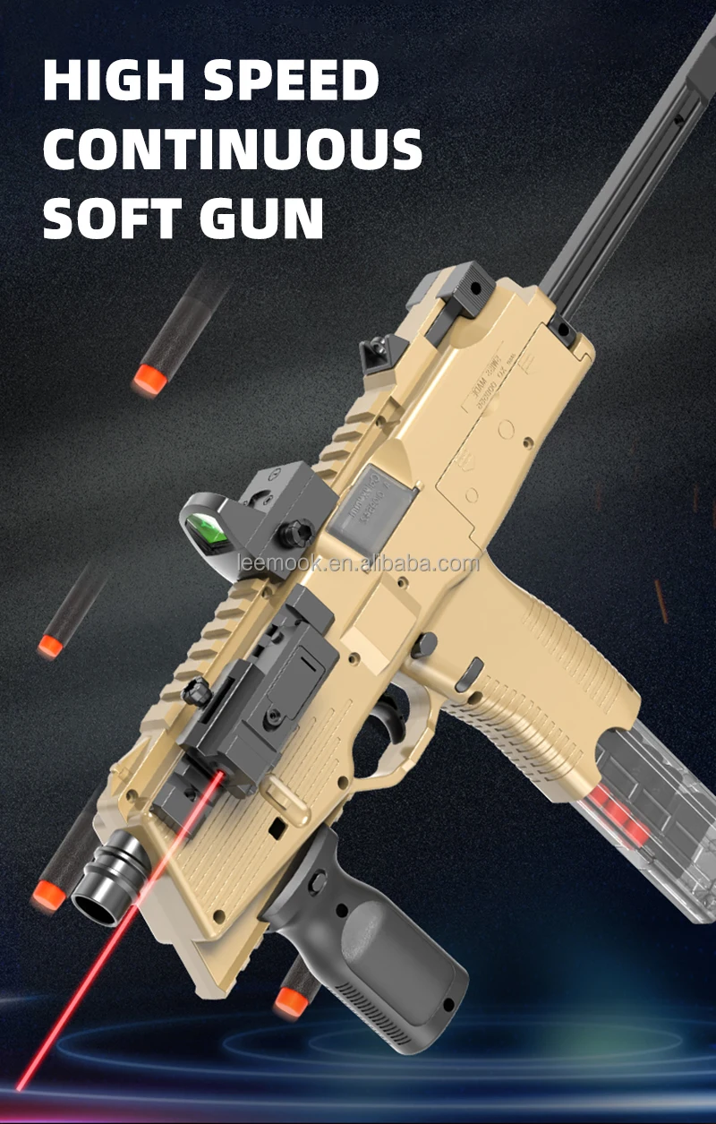 Zhorya Plastic Toy Submachine Gun Kids Gun Toys Electric Soft Bullet ...