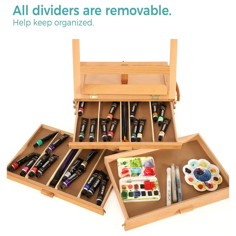 Wooden Art Easel - Premium Beechwood Storage Solution