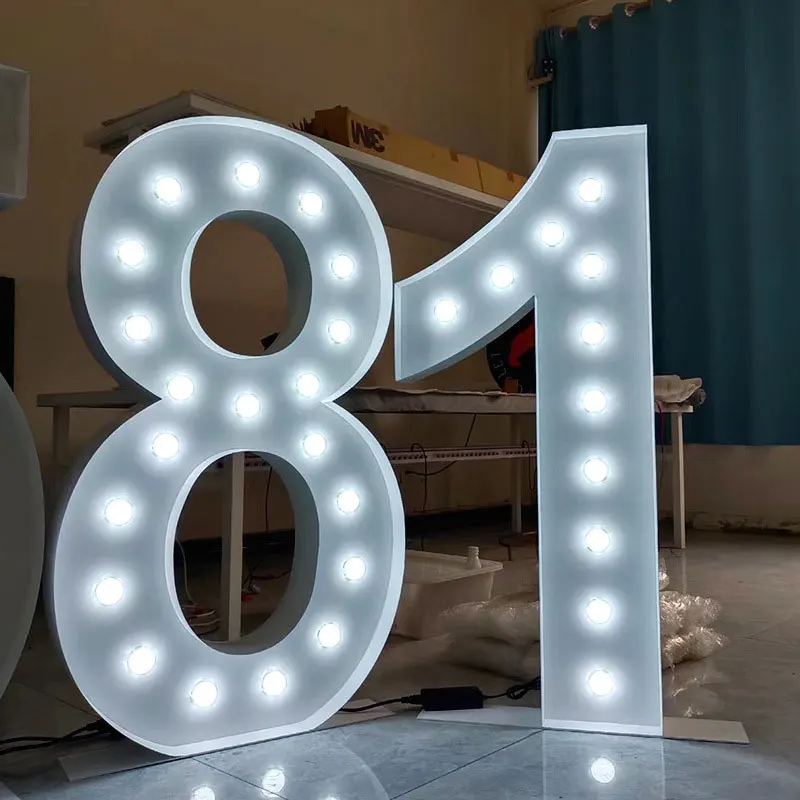Factory Price Marquee Light Up Letter Led Numbers 4ft Mr And Mr Sign ...