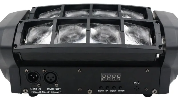 8 Eyes Stage Led Light Moving Head Light Beam Spider Sound Activated ...