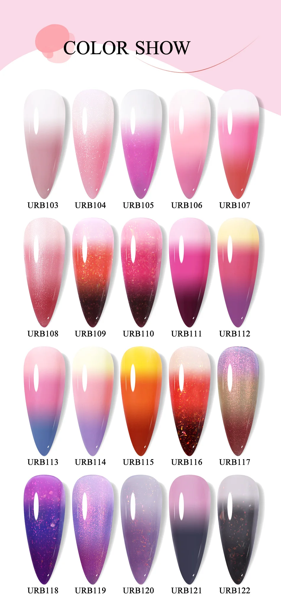 Ur Sugar Professional Thermal Rubber Base Gel Polishes Auroras ...