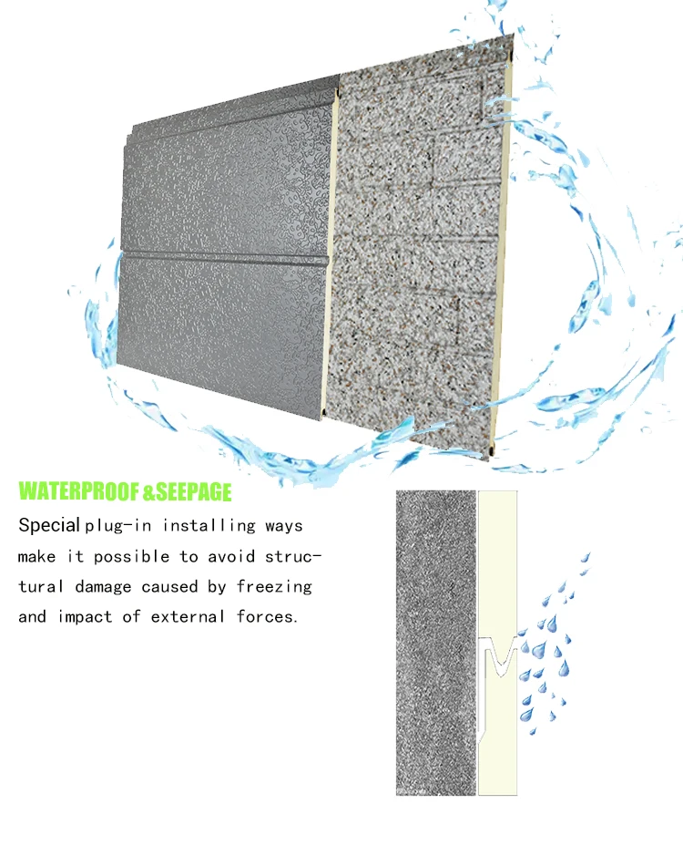 Waterproof Fireproof Exterior Insulation Wall Panels