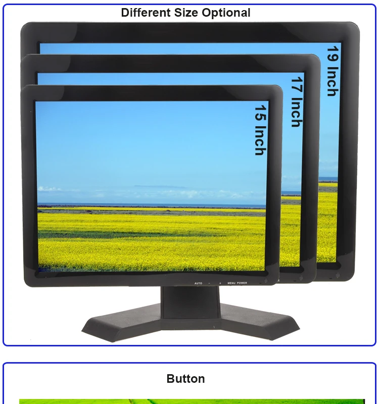15 Inch LED TV Monitor - Brightness, AV Input & Support
