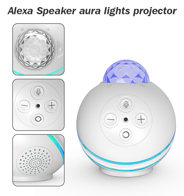 Smart Alexa Voice Control Ambient Night Light Galaxy Projector
