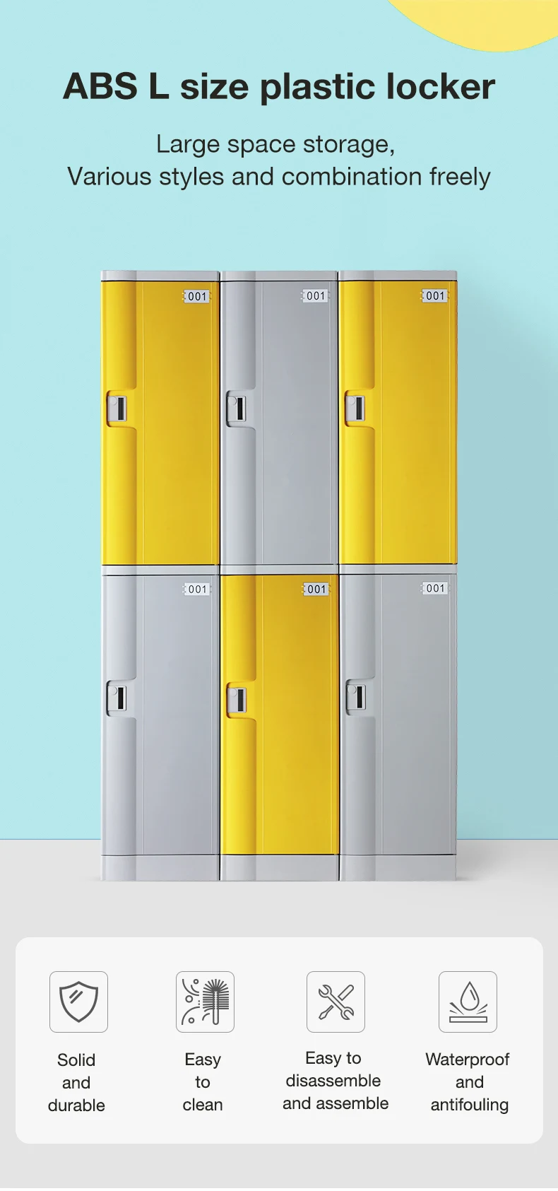 Toppla Modern Single Gym Wardrobe Easily Removable Factory Staff Locker ...