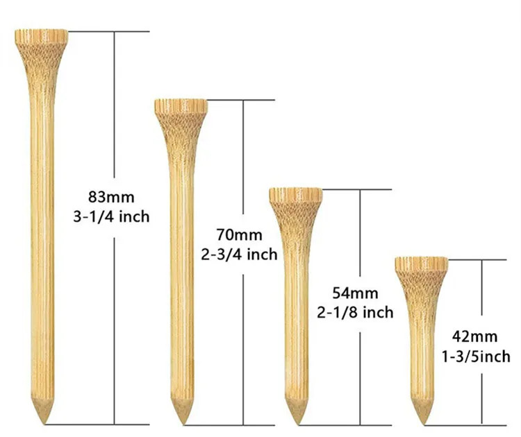 Printed Golf Accessories - Cheap Black Short Wood Golf Tees