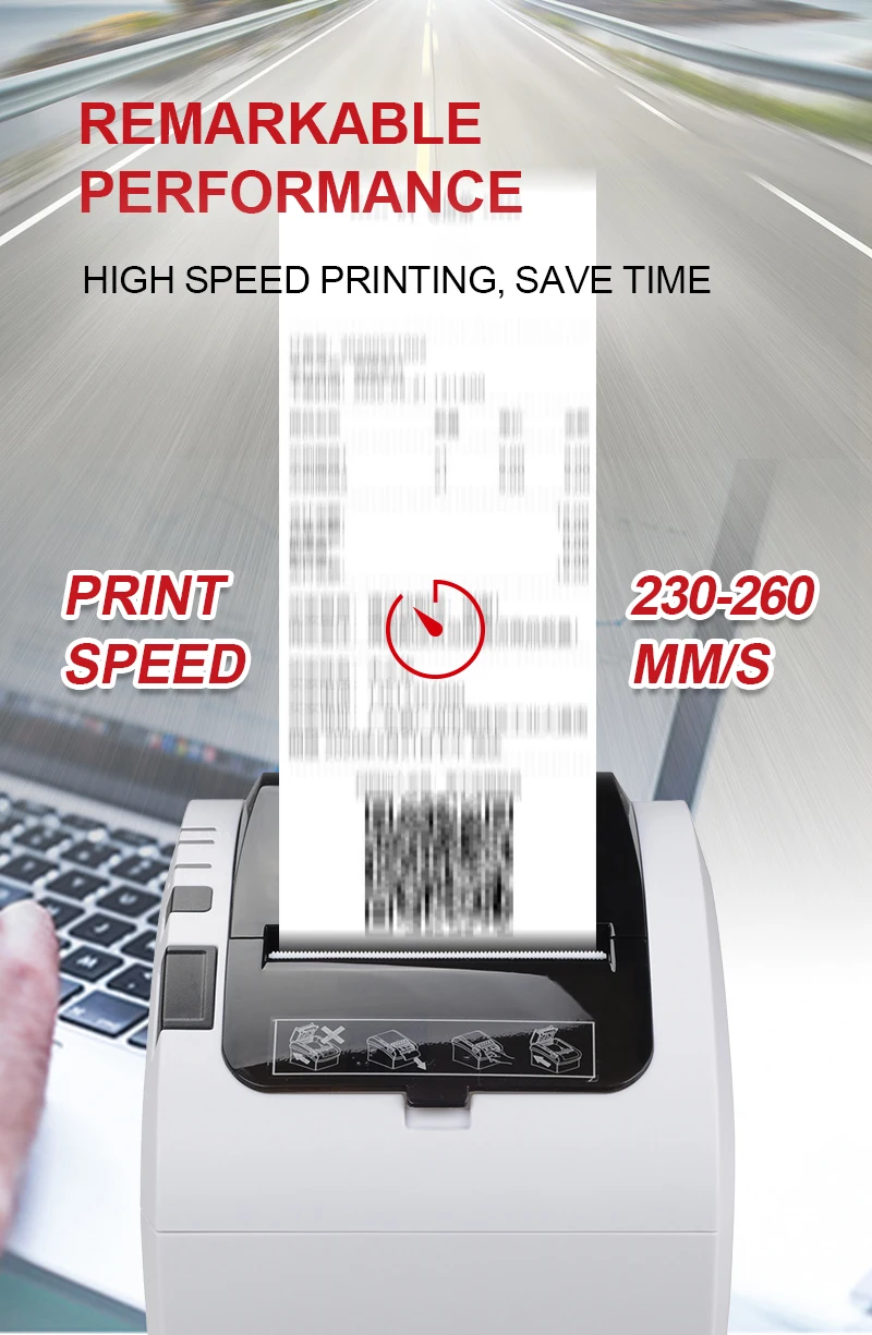 Cheap 80mm Thermal Receipt Printer Zywell Usb Ethernet Supermarket ...