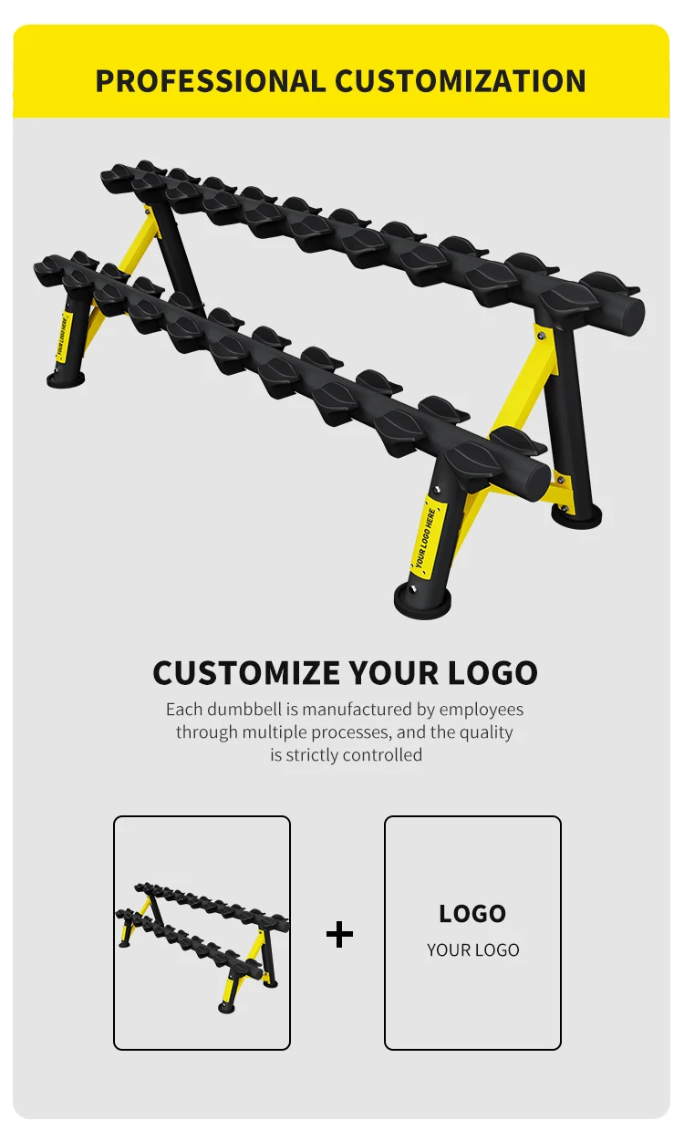 High Quality Commercial Gym Equipment 2 Tiers Dumbbell Storage Rack ...