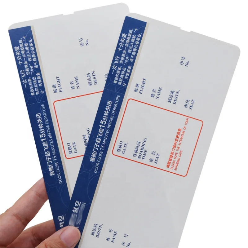 Boarding Pass Booking - Cheap Flight Ticket Airline Thermal Paper