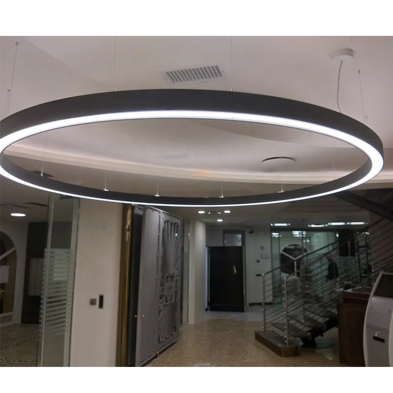 Modern Circle Ring Led Ceiling Pendant for Living Dining Room Staircase ...
