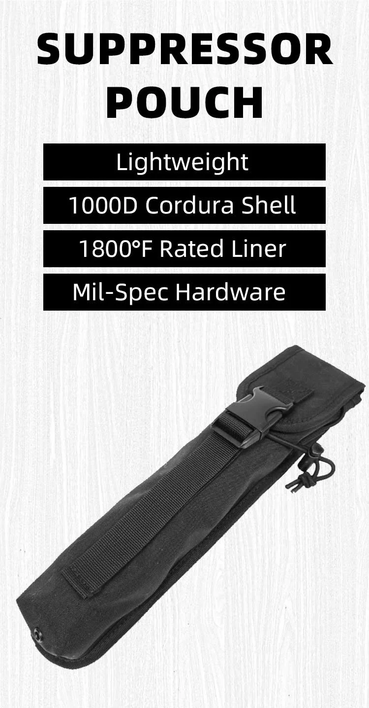 Shooting Tactical Quick Release Suppressor Cover Bag Pouch