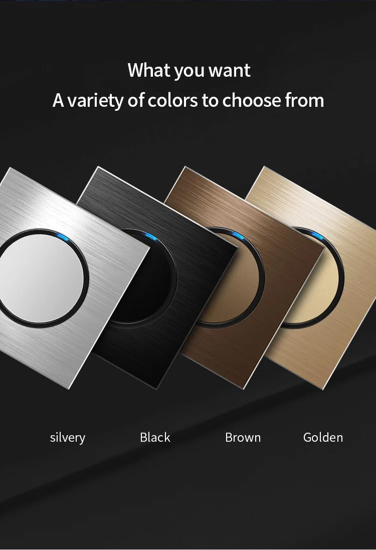 Hot Selling Luxury Metal Aluminum Alloy Brushed Coffee Color Wall ...