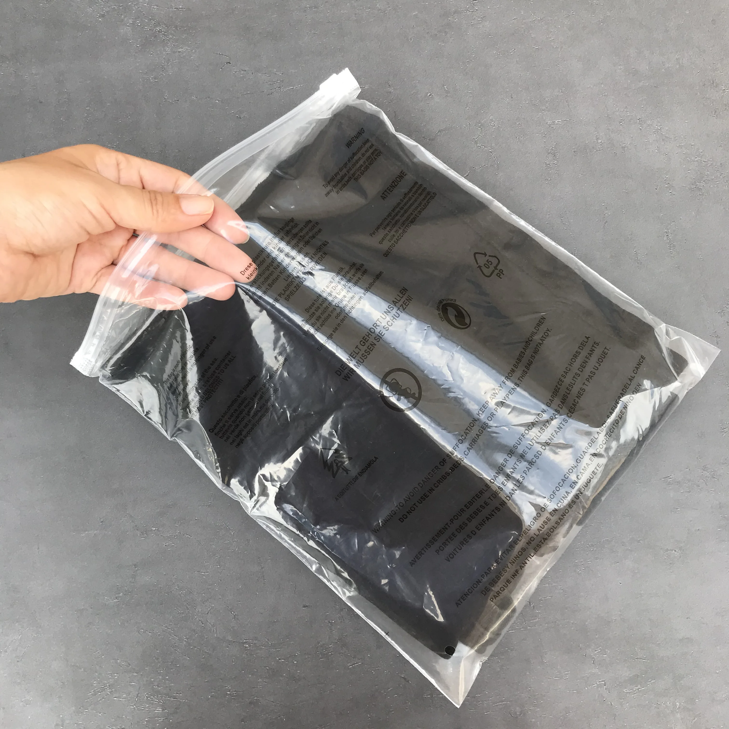 Custom Frosted Biodegradable Plastic Packaging Zipper Bags